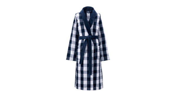 Hästens Blue Check Bathrobe | The Luxury Bed Collection